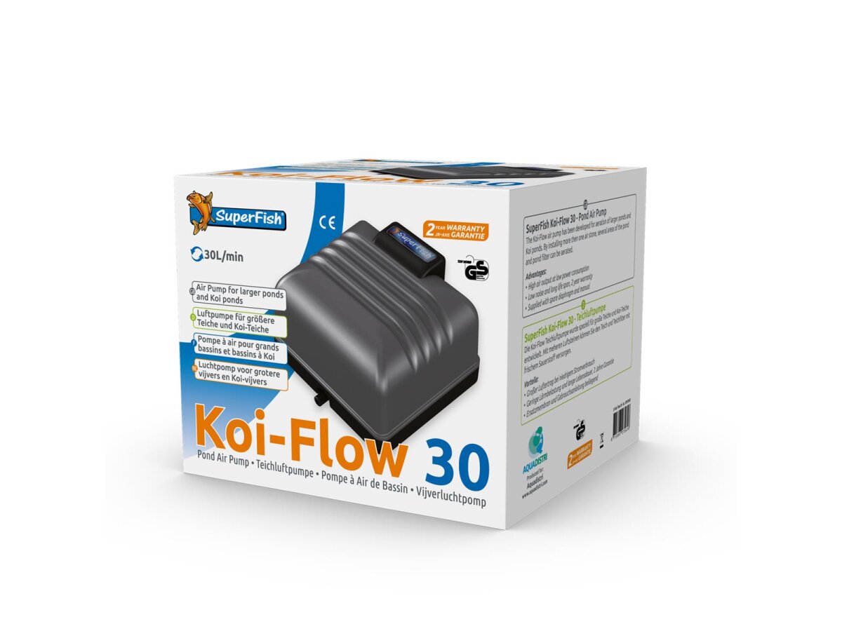 Superfish Koi Flow 30 Professional Belüftungsset 25 Watt, 1800 l/h, 103 ...